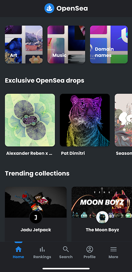 最大NFT交易市場OpenSea推出手機App：基礎功能簡介 | 鏈新聞 ABMedia